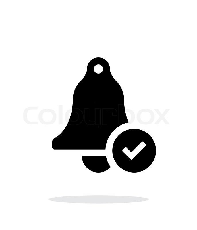 Check ringing bell simple icon on ... | Stock vector | Colourbox