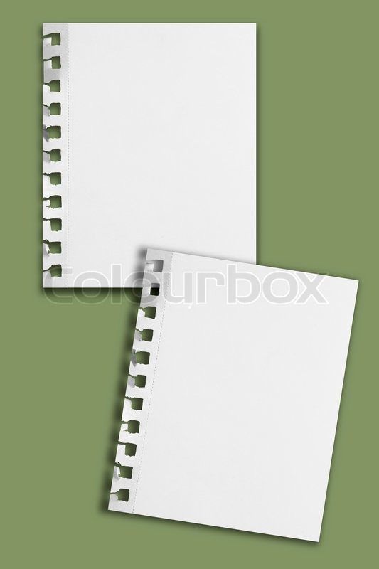 Torn pages from a notepad | Stock image | Colourbox