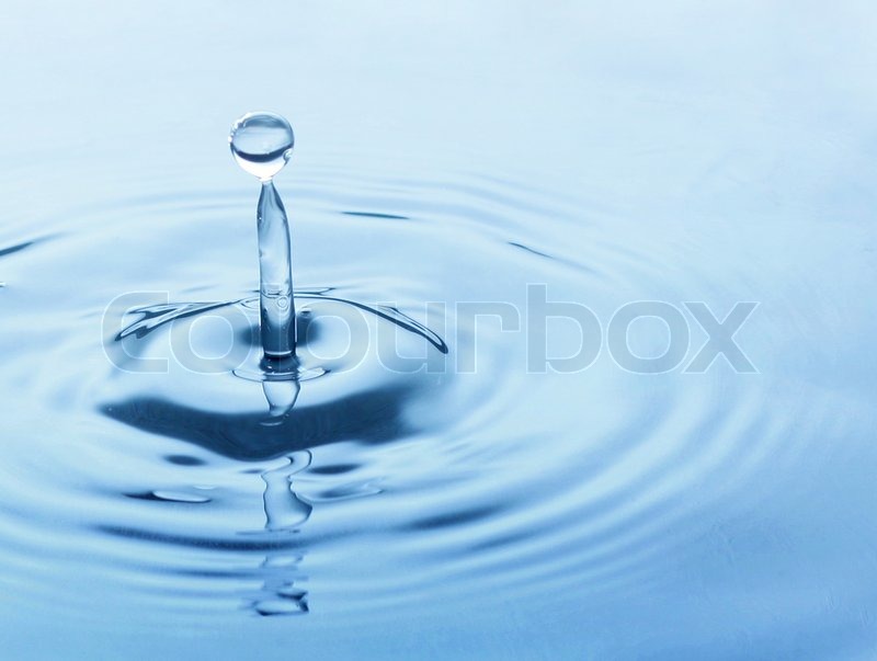Water drop and ripple | Stock image | Colourbox
