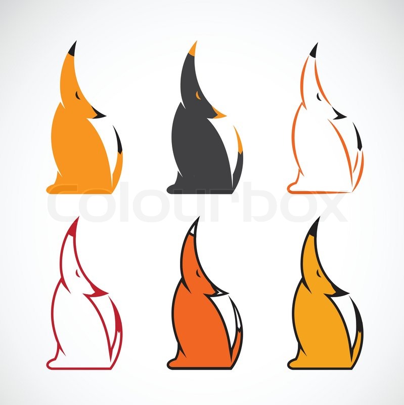 Vector image of an fox design on white ... | Stock vector | Colourbox
