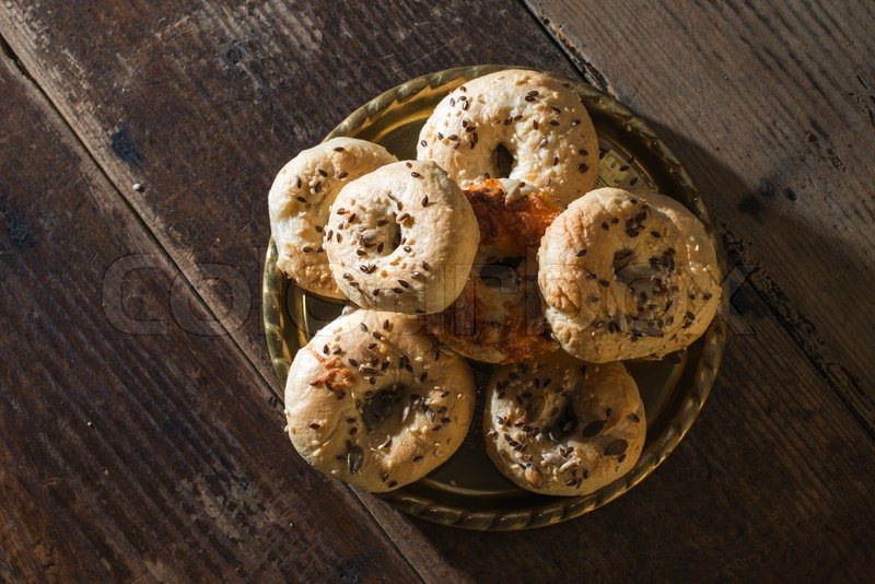 Bagels in a tray | Stock image | Colourbox