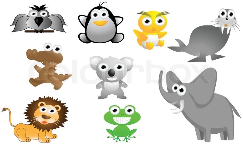 Big animal cartoon set | Stock vector | Colourbox