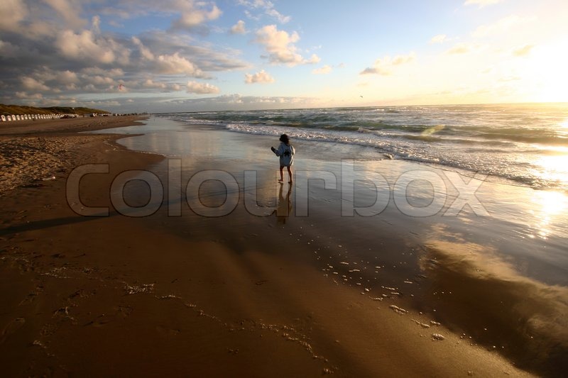 Summer in denmark:beach of loekken, ... | Stock image | Colourbox