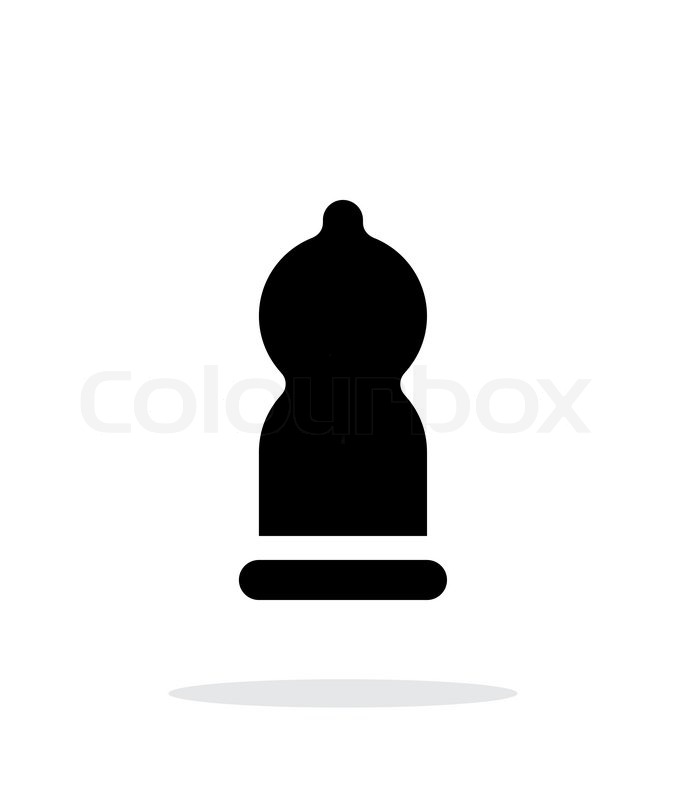 Condom icon on white background. ... | Stock vector | Colourbox