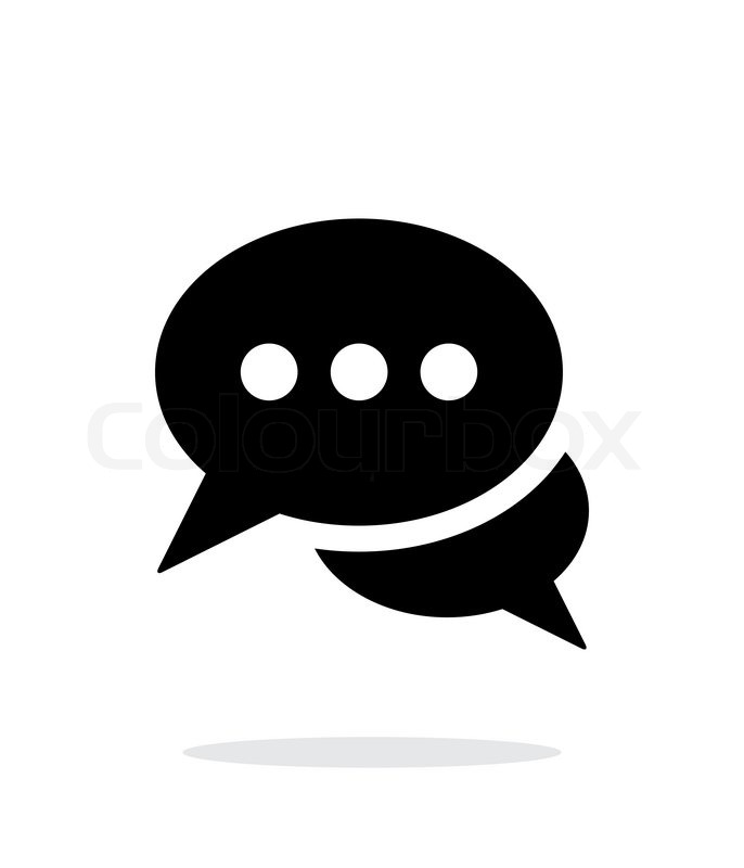 Dialogue simple icon on white ... | Stock Vector | Colourbox