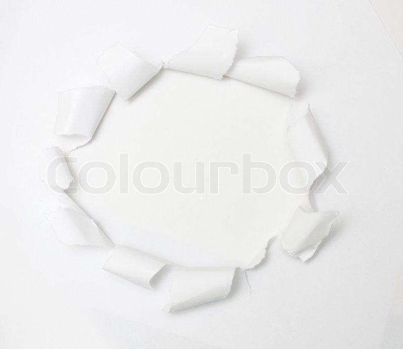 Hole in paper | Stock image | Colourbox