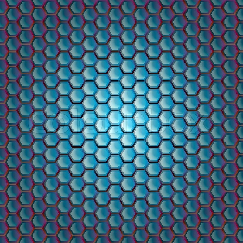 Realistic hexagonal grid ... | Stock vector | Colourbox