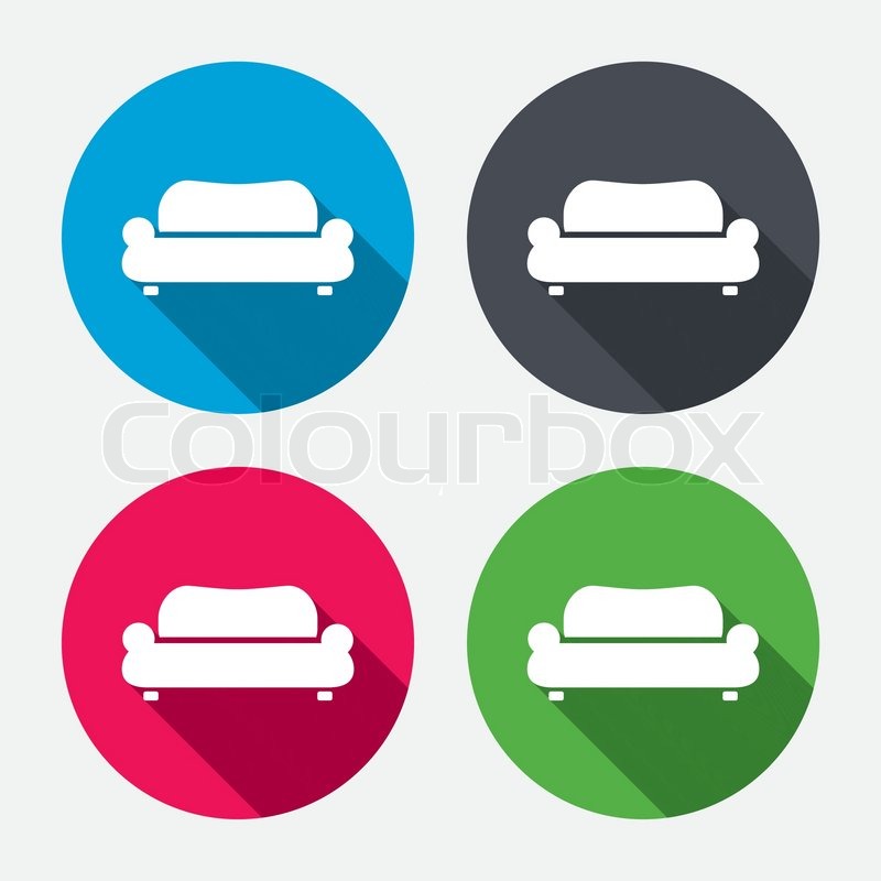Comfortable sofa sign icon. Modern ... | Stock vector | Colourbox