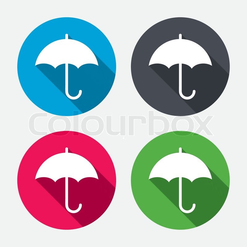 Umbrella sign icon. Rain protection ... | Stock vector | Colourbox