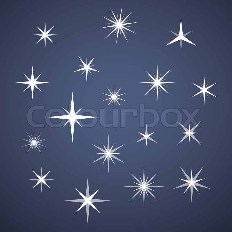 Illustration of a sparkles set | Stock vector | Colourbox