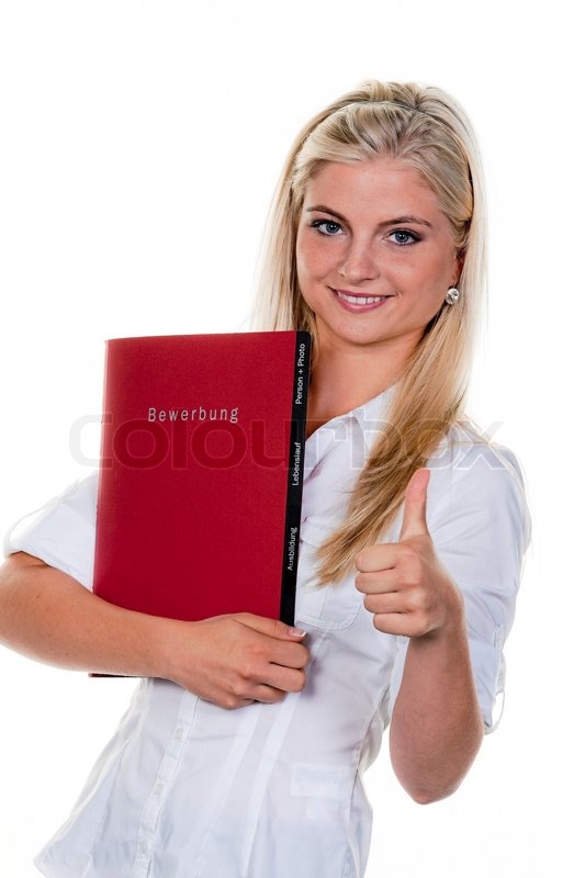 Young woman looking for a job with ... | Stock image | Colourbox