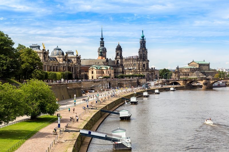 Panoramic view of Dresden in a ... | Stock image | Colourbox