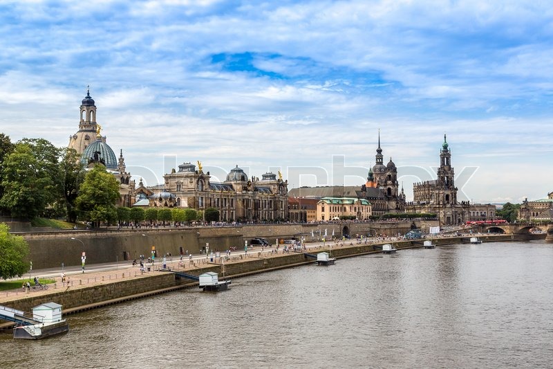 Panoramic view of Dresden in a ... | Stock image | Colourbox