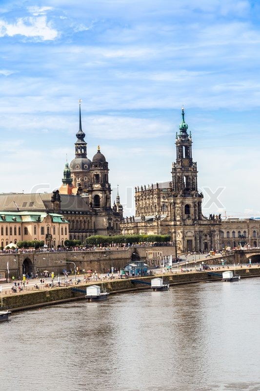 Panoramic view of Dresden in a ... | Stock image | Colourbox