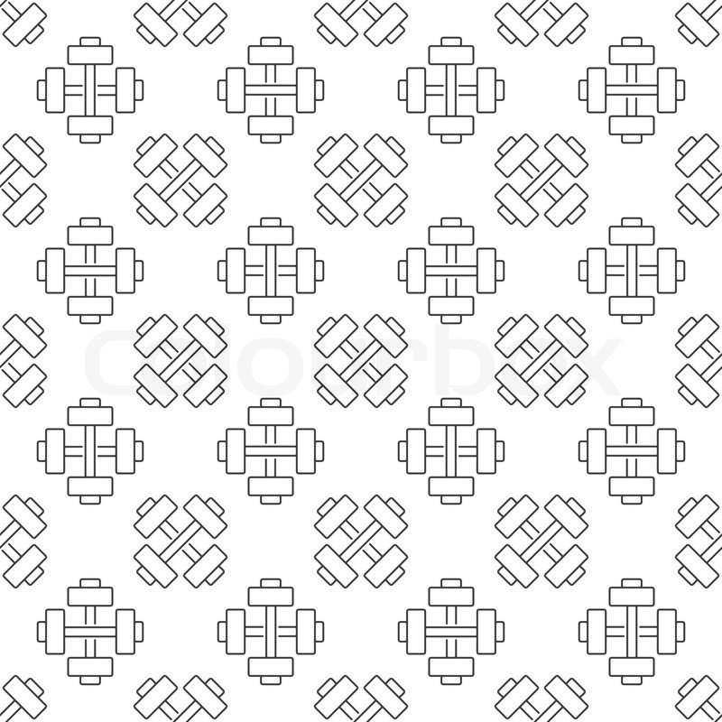 Vector gym seamless pattern - vector ... | Stock vector | Colourbox