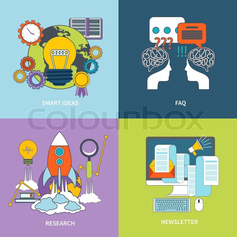 FAQ information, research, web ... | Stock vector | Colourbox