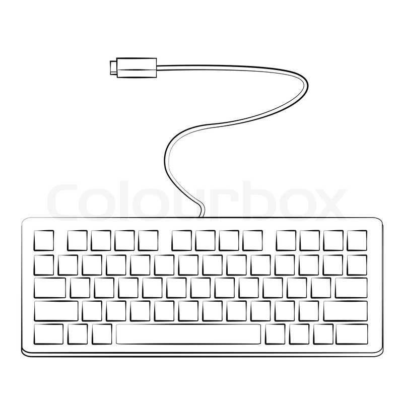 Computer Keyboard Outline