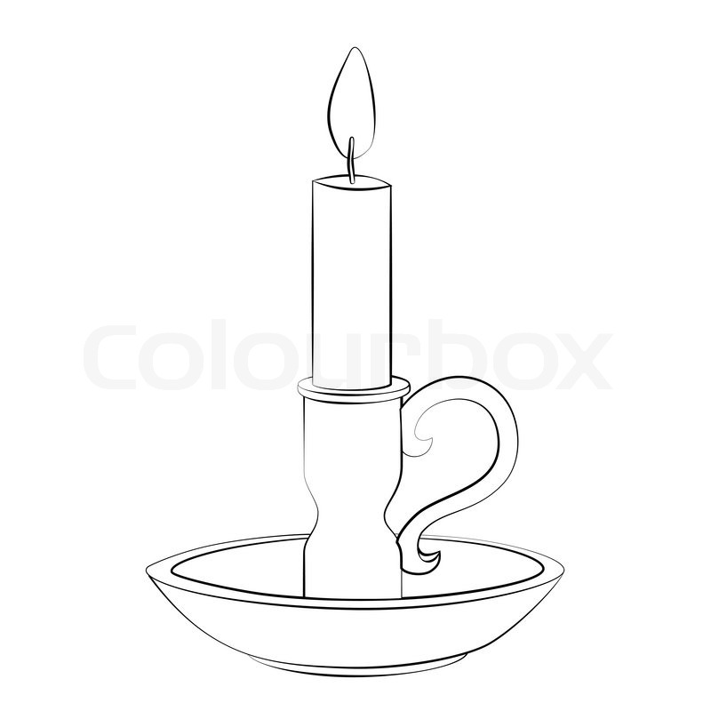 Black outline vector Antique lamps on ... | Stock vector | Colourbox
