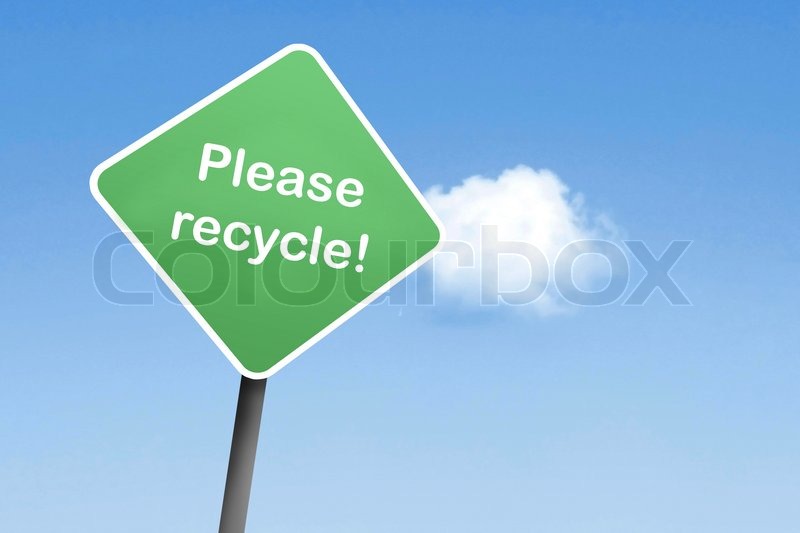 Please recycle | Stock image | Colourbox