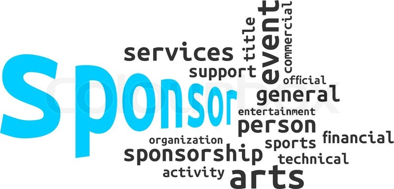 A word cloud of sponsor related items | Stock vector | Colourbox