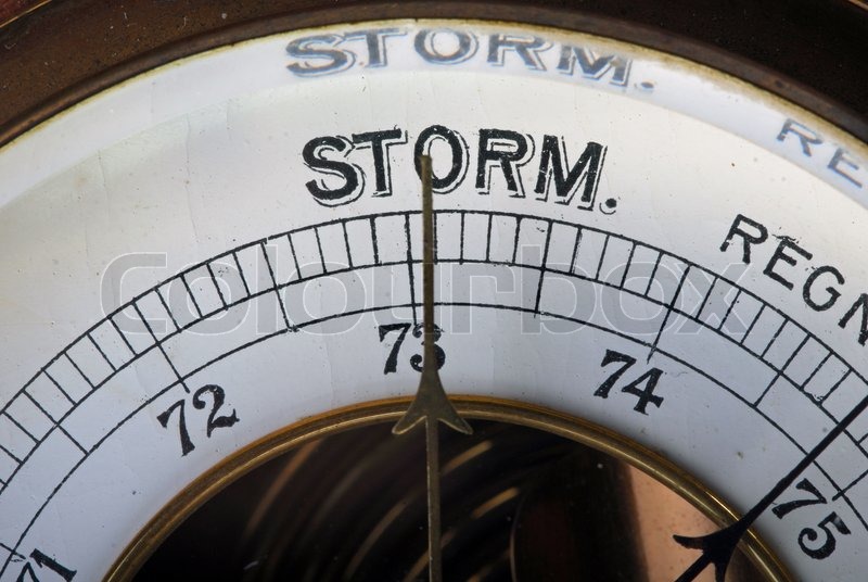 Barometer showing change in weather. ... | Stock image | Colourbox