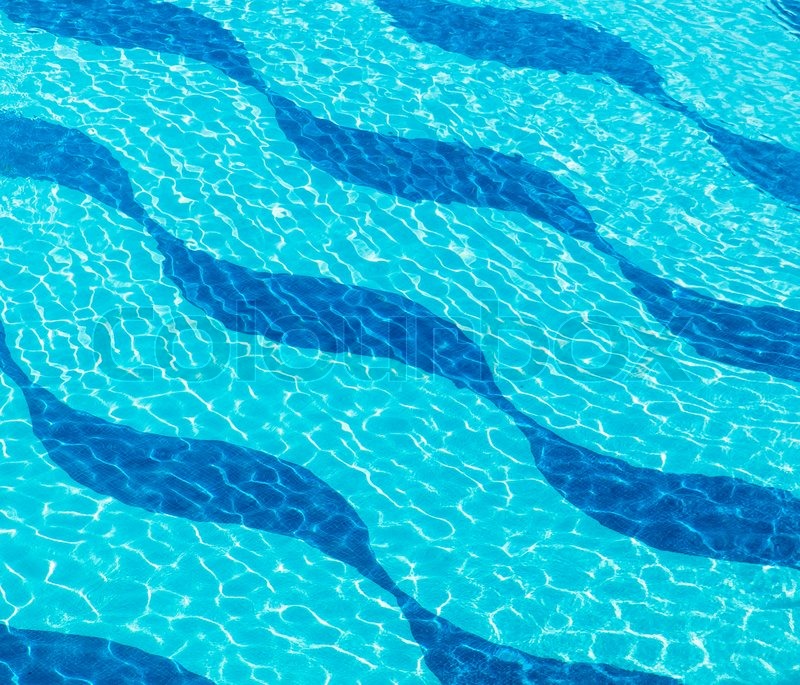 Resort swimming pool with wave pattern ... | Stock image | Colourbox