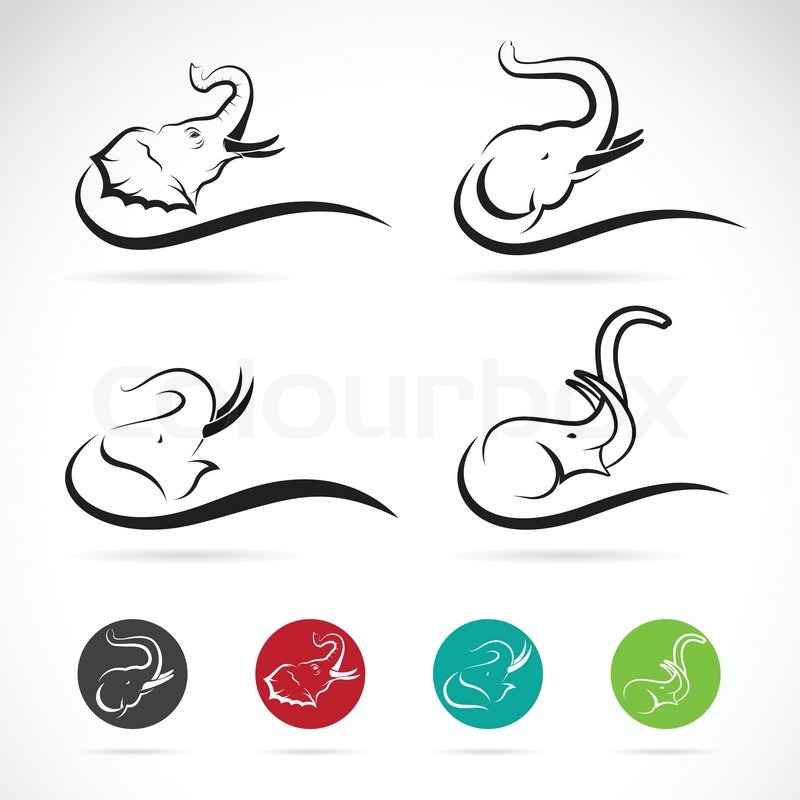 Vector image of an elephant design on ... | Stock vector | Colourbox