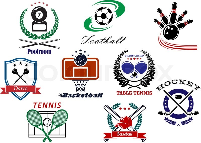 Sporting logo and emblems for football ... | Stock Vector | Colourbox