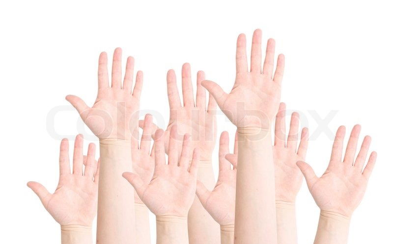 Raised hands | Stock image | Colourbox