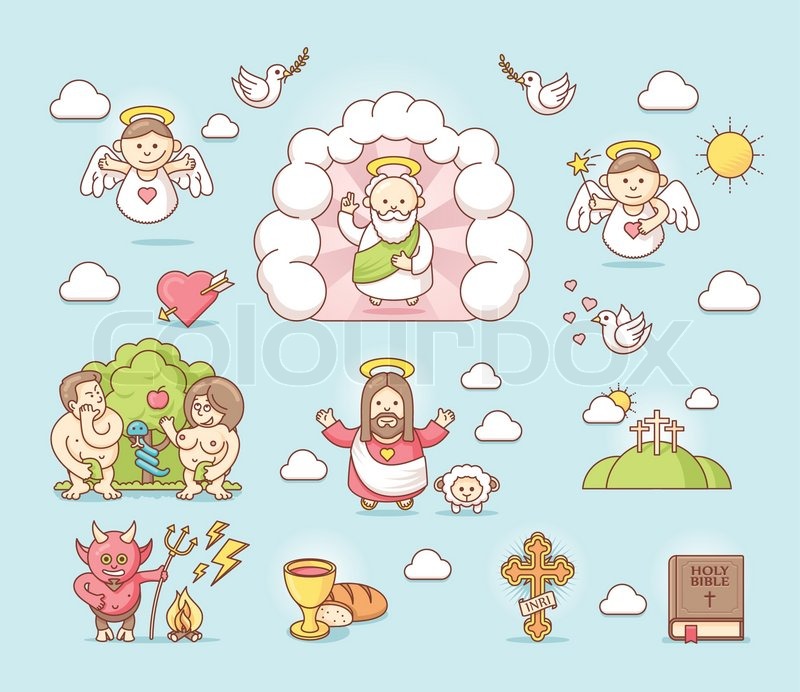 Set of the religious related icons | Stock vector | Colourbox