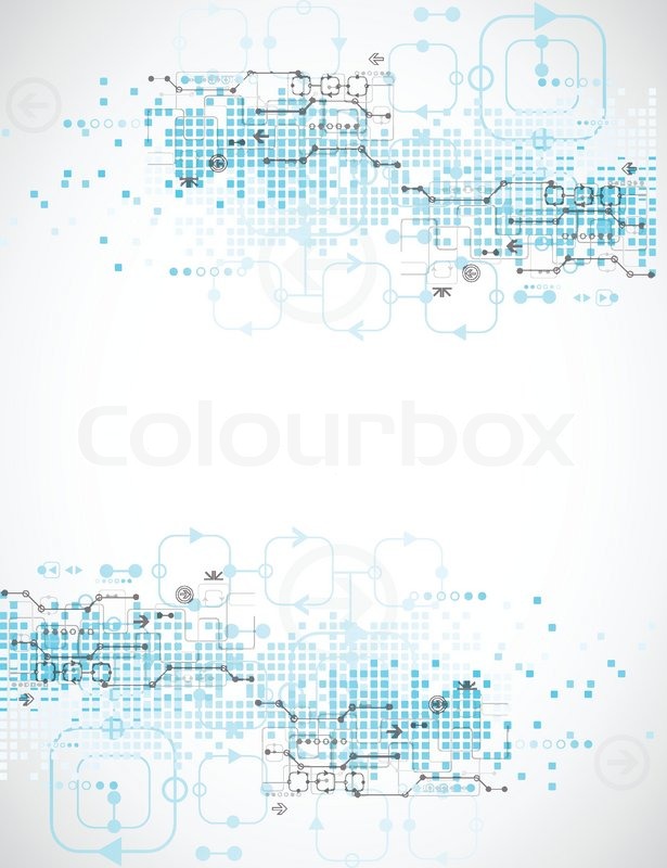 Abstract technological background. ... | Stock vector | Colourbox