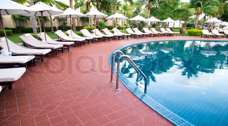 Beautiful swimming pool in Thailand | Stock image | Colourbox