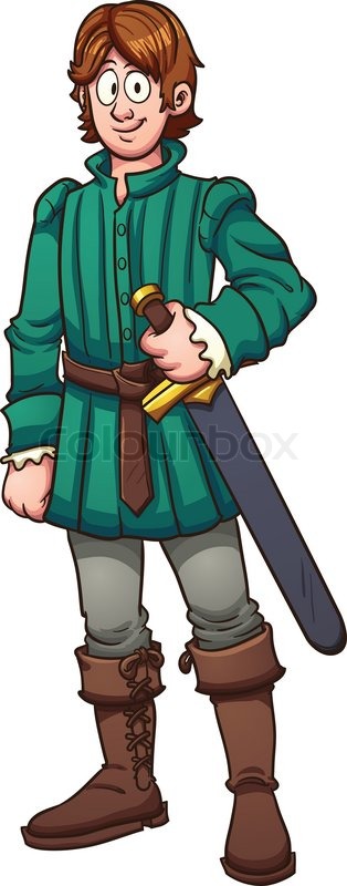 Cartoon medieval prince. Vector clip ... | Stock vector | Colourbox