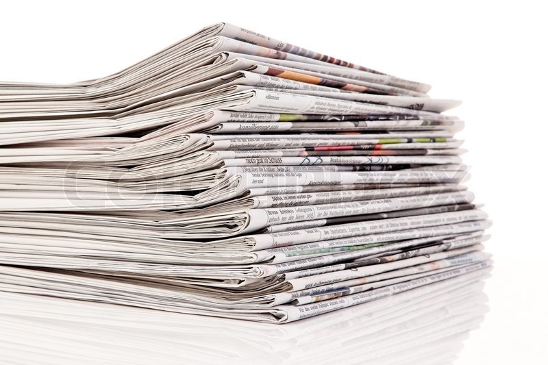 Old newspapers and magazines in a pile | Stock image | Colourbox