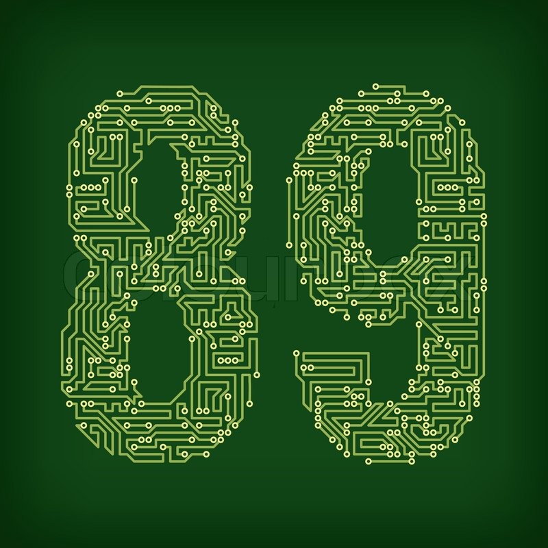 PCB letter and digits. Vector ... | Stock vector | Colourbox