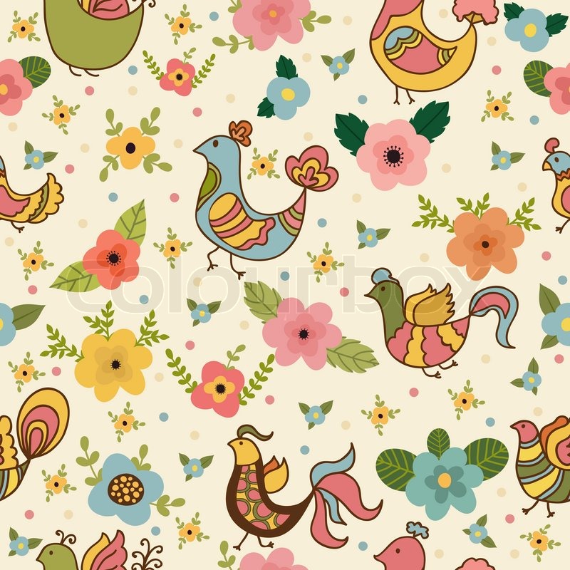 Seamless pattern with cute cartoon ... | Stock vector | Colourbox