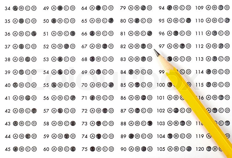 School and Education. Test paper with ... | Stock image | Colourbox