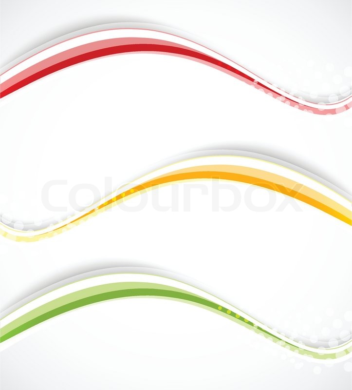 Set of wavy lines abstract banners in ... | Stock Vector | Colourbox
