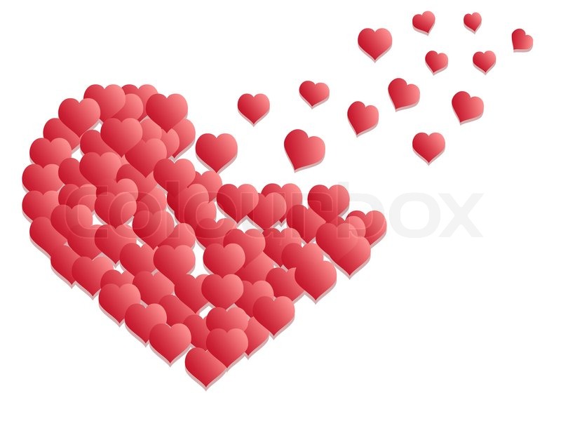 The background of heart flying for ... | Stock vector | Colourbox