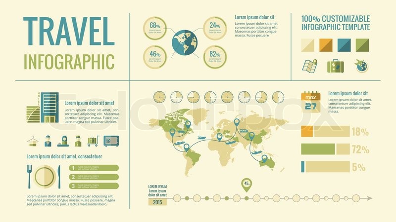 Travel Infographic Template. Vector ... | Stock vector | Colourbox