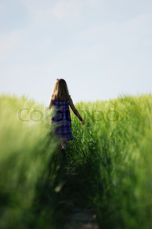 Sad Girl In Field