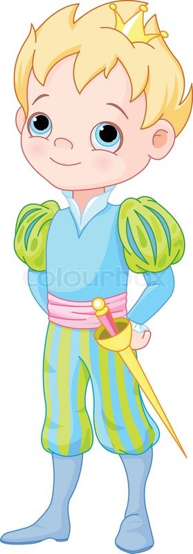 Illustration of very cute prince | Stock vector | Colourbox