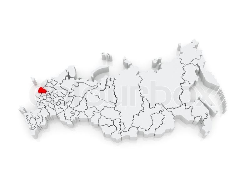 Map of the Russian Federation. Smolensk ... | Stock image | Colourbox