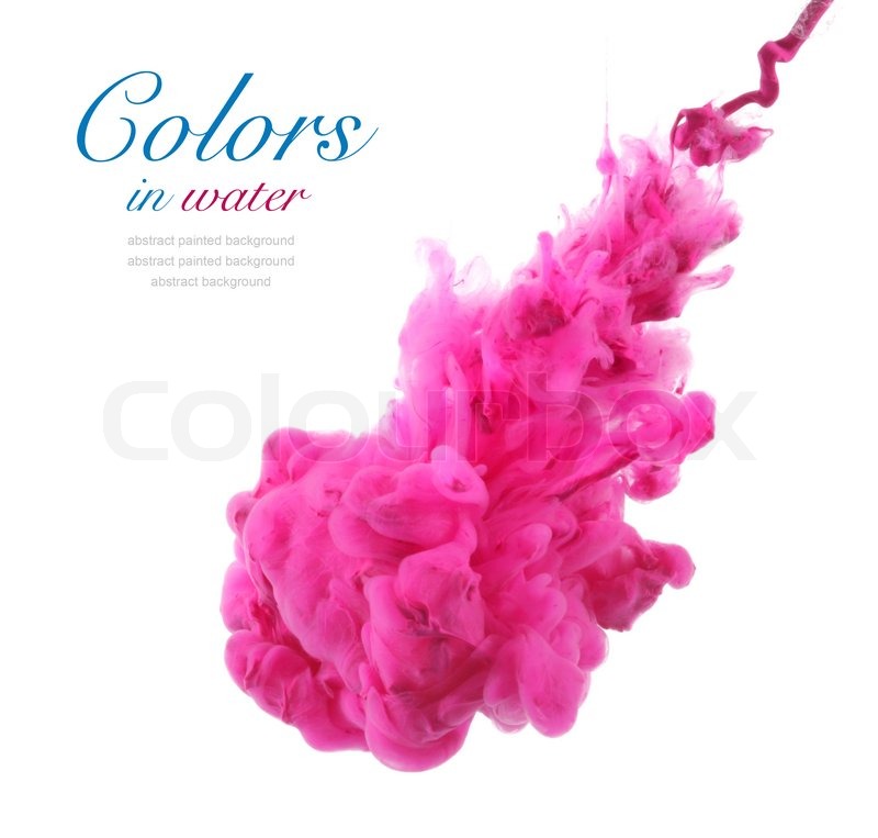 Acrylic colors and ink in water. ... | Stock image | Colourbox