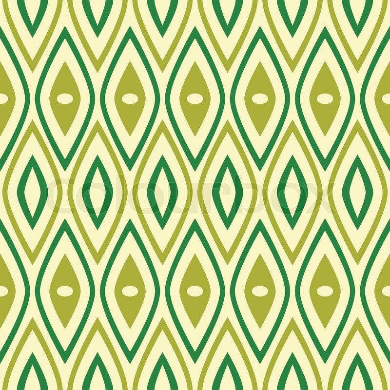 Stylish green retro pattern, abstract ... | Stock vector | Colourbox