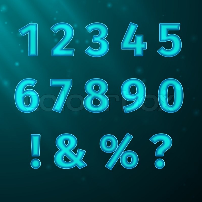 Vector numerals Typeface Font, ... | Stock vector | Colourbox