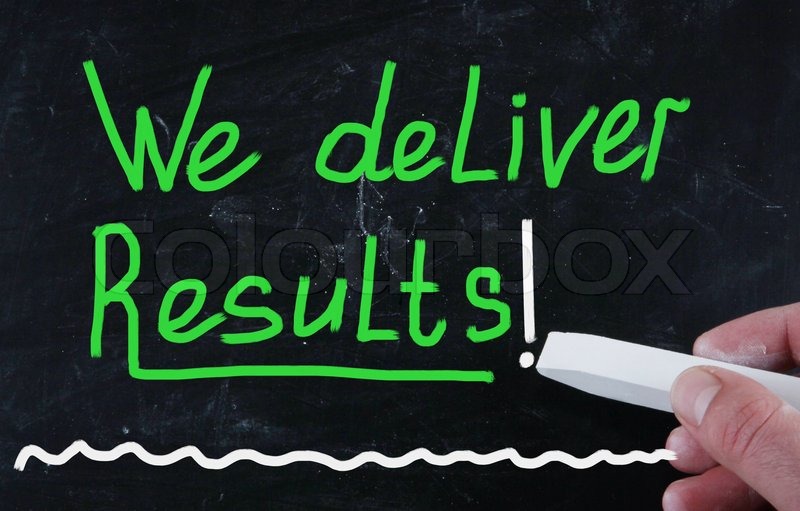 We deliver results! | Stock image | Colourbox