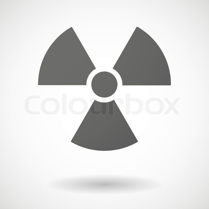 Radioactivity icon with shadow on ... | Stock vector | Colourbox