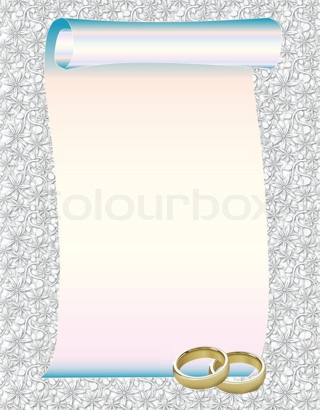 Beautiful Wedding Rings Frame | Stock vector | Colourbox