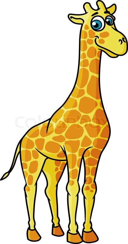 Cartoon smiling giraffe character with ... | Stock vector | Colourbox